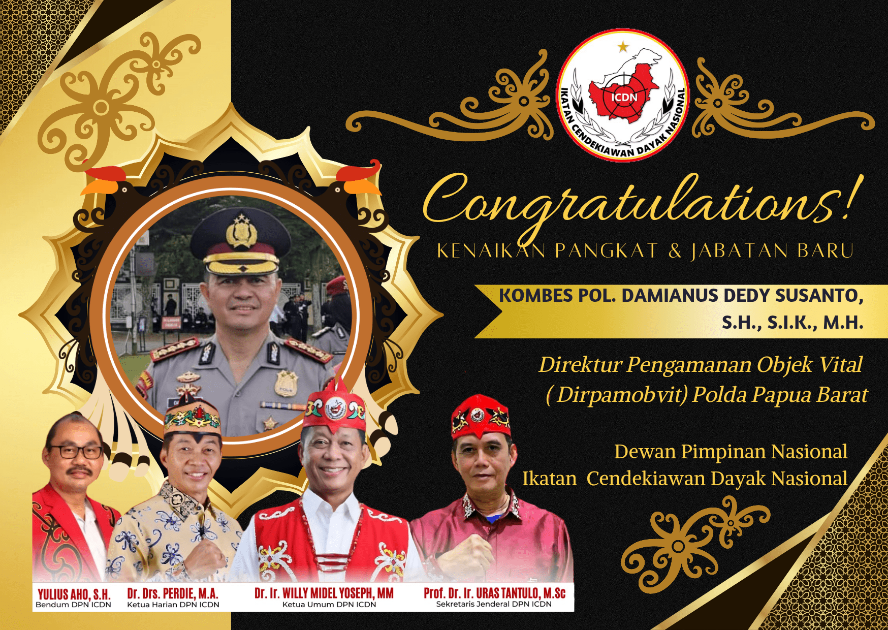 DPN ICDN Ucapkan Selamat kepada Kombes Pol Damianus Dedy Susanto atas ...
